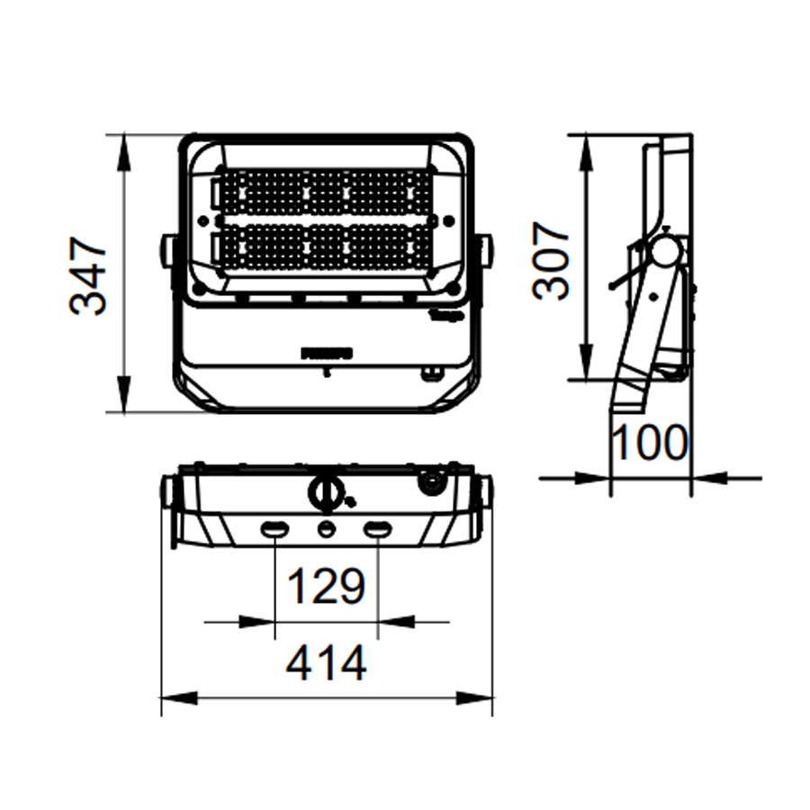 Philips Tango G4 LED Floodlight 200W 4000K 27400lm 70CRI Grey IP66 IK08 ...